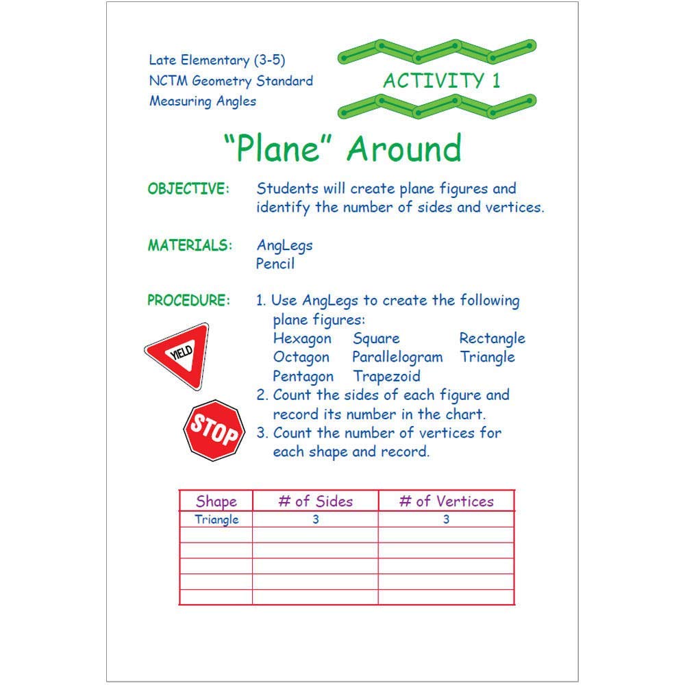 hand2mind AngLegs Classroom Kit with Protractors, Explore Angles ...
