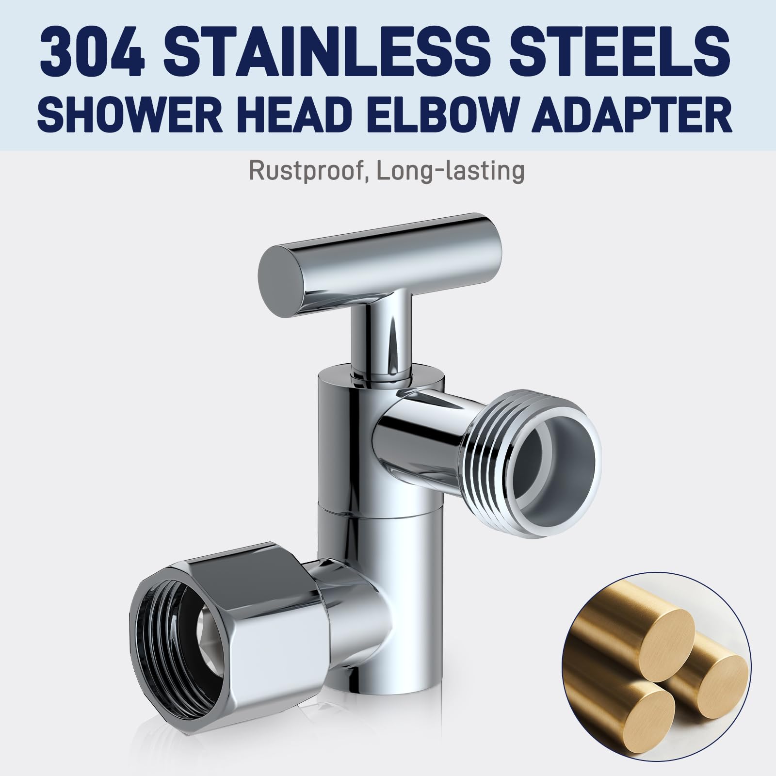 Snapklik.com : All Metal Shower Head Adapter, 360 Adjustable Shower ...