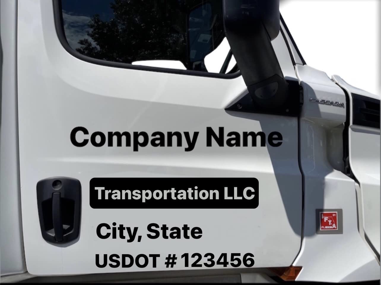 Amazon.com - Large Semi Truck Door Decal Magnets. Fleet Decal Magnets ...