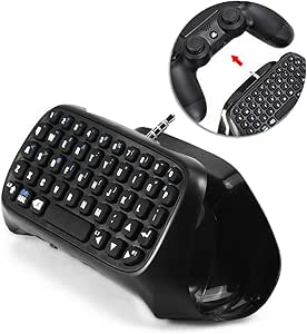 Mini Teclado inalámbrico Bluetooth Gaming Chatpad para Controlador PS4, Tipo de Texto, Chat en ...
