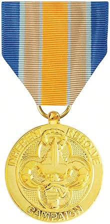 Amazon.com: Inherent Resolve Campaign Medal Anodized Full Size : Sports ...
