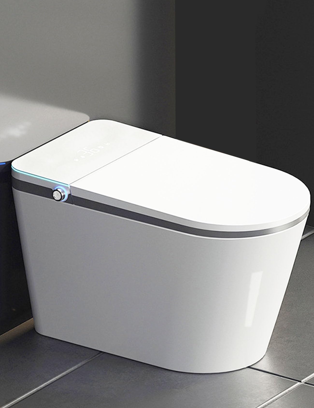 ZAHEES Smart Toilet with Foot Sensor Auto Flush, Heated Bidet Seat ...
