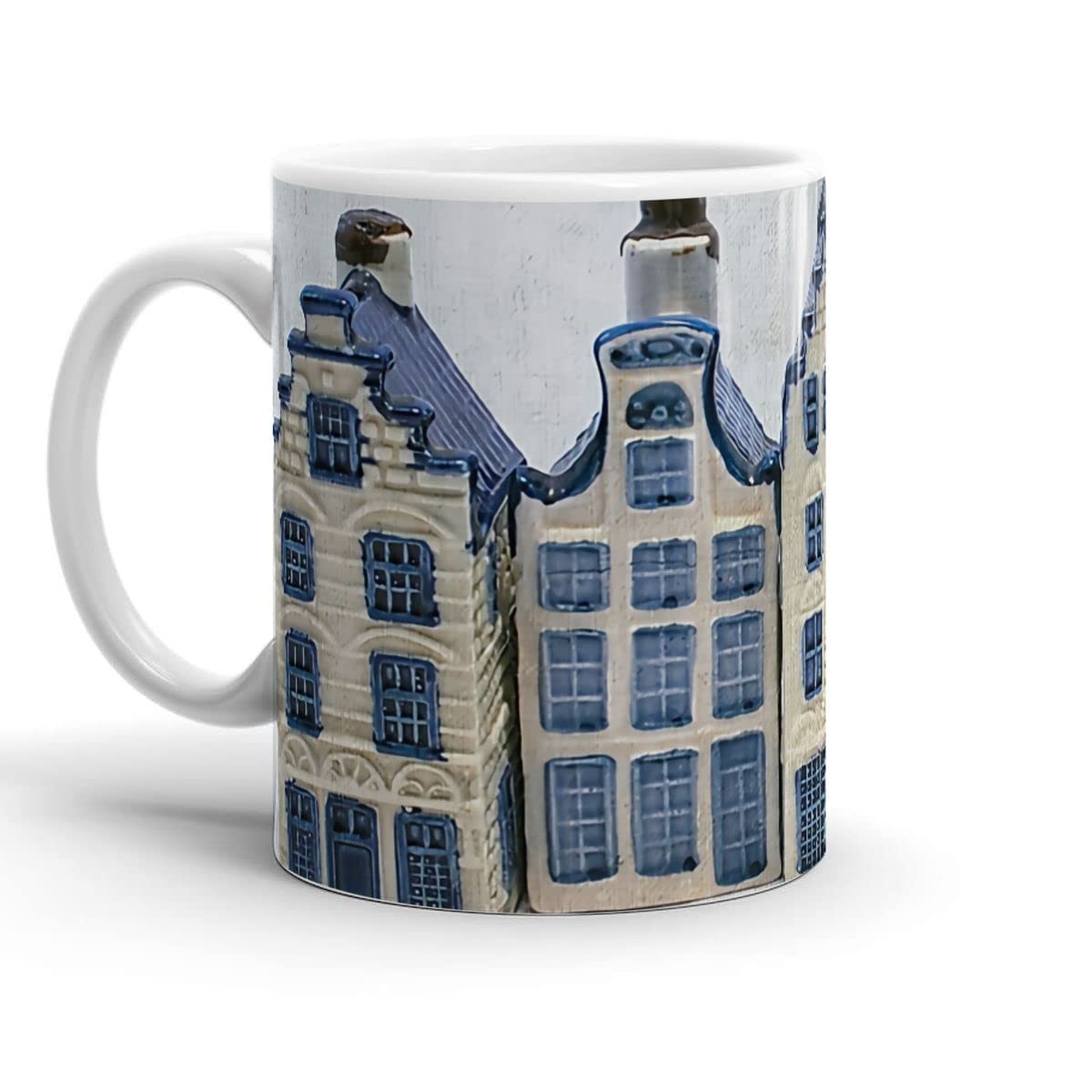 Amazon.com: White Mugs Dutch Ceramic Delft Tea Blue Cups House Birthday ...