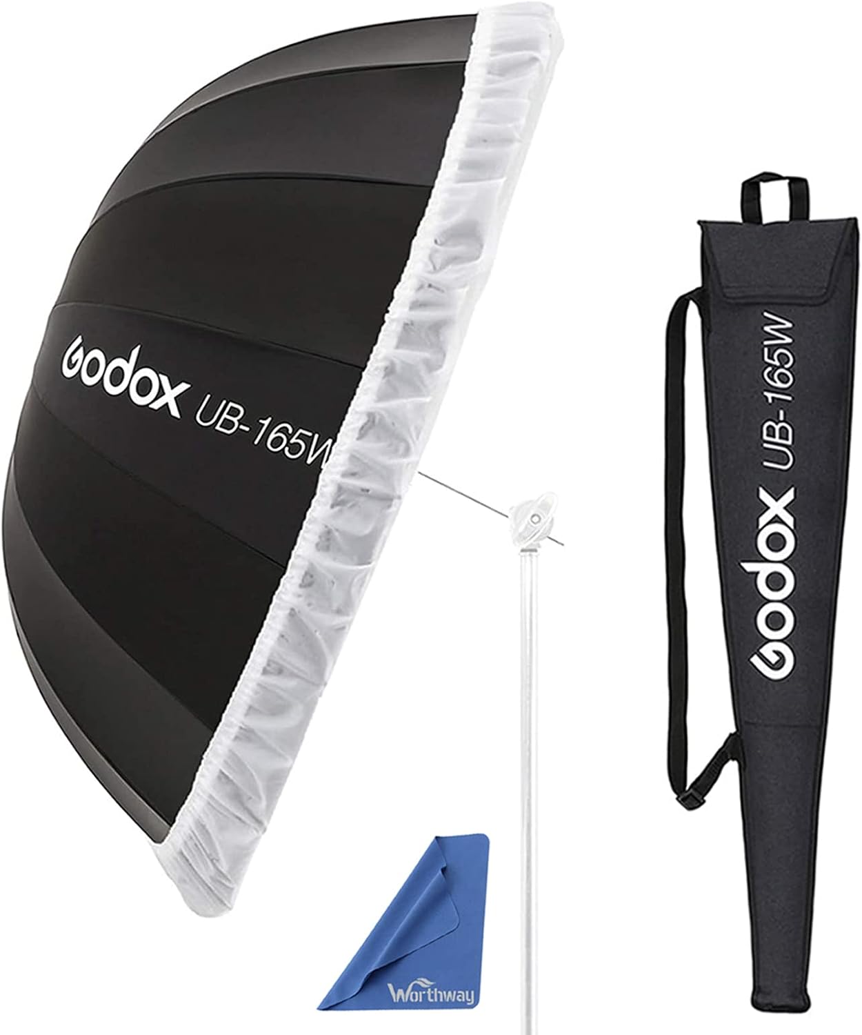 Amazon.com : Godox 65''/165cm Umbrella Softbox UB-165W, Parabolic ...