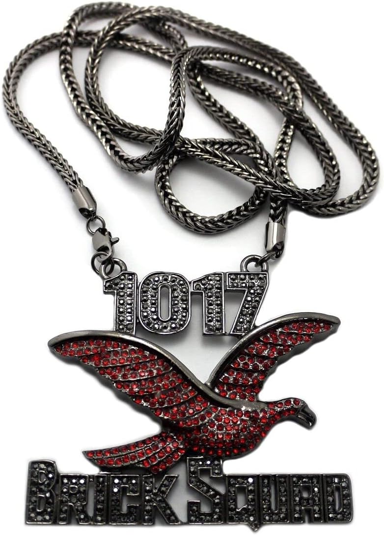 Amazon.com: For 1017 BRICK SQUAD PENDANT & FRANCO CHAIN. Model-SRT-1204 ...