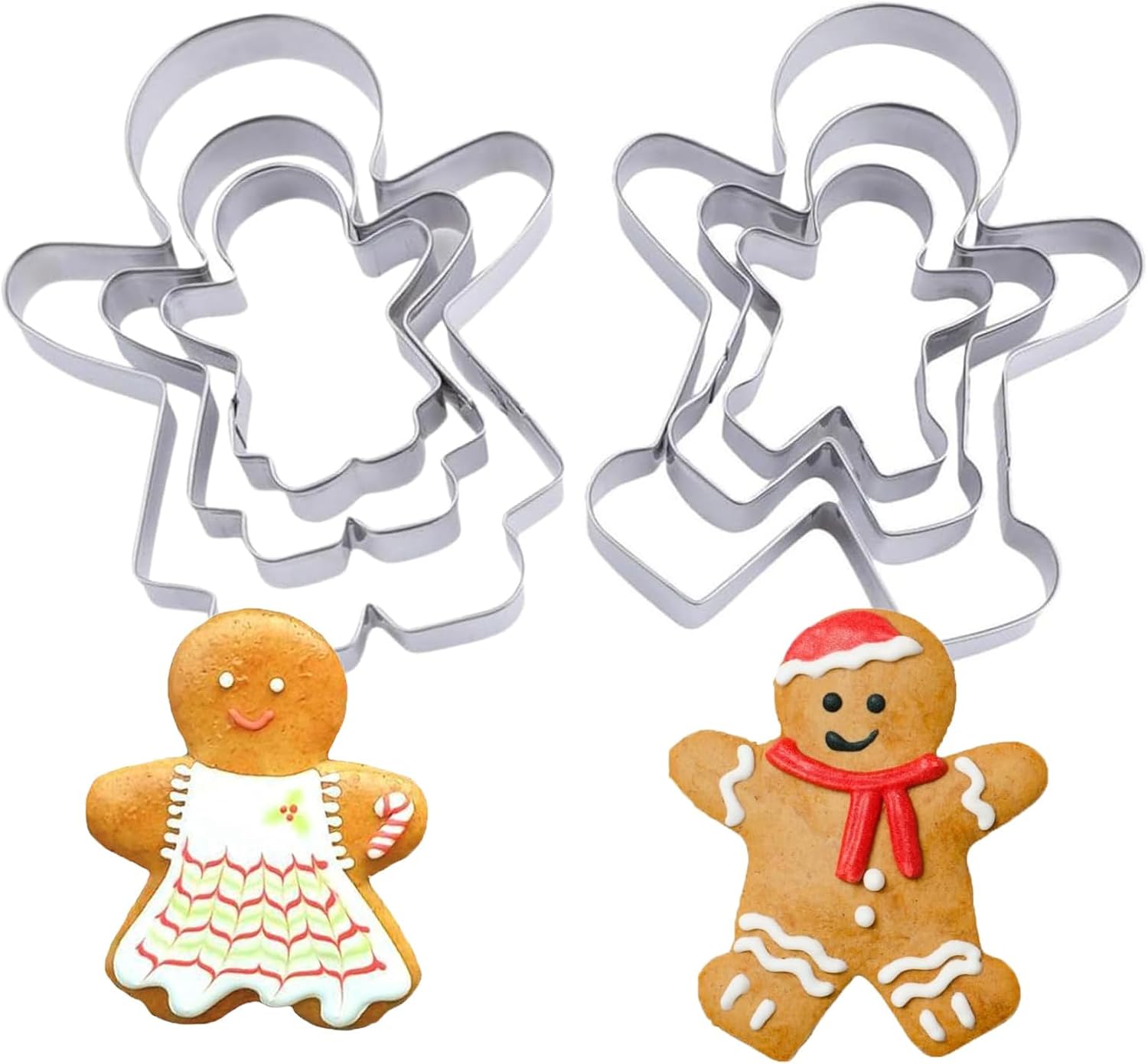 6 Pcs Gingerbread Man Cutters, Gingerbread Cutter, Ginger Bread Man ...