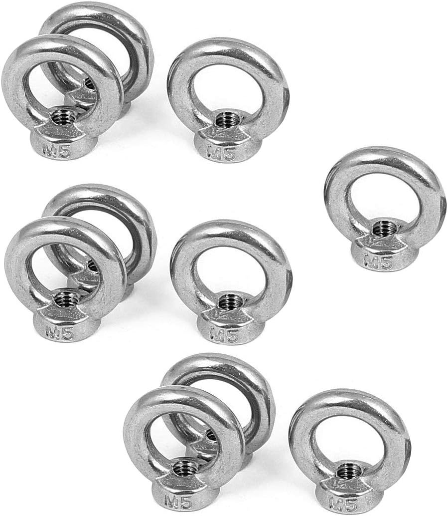 Amazon.com: 10 PCS 304 Stainless Steel M5 Thread Dia Ring Shape Eyed ...