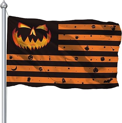 Amazon.com : Halloween Flag 3x5 Outdoor Double Sided Scary Halloween ...
