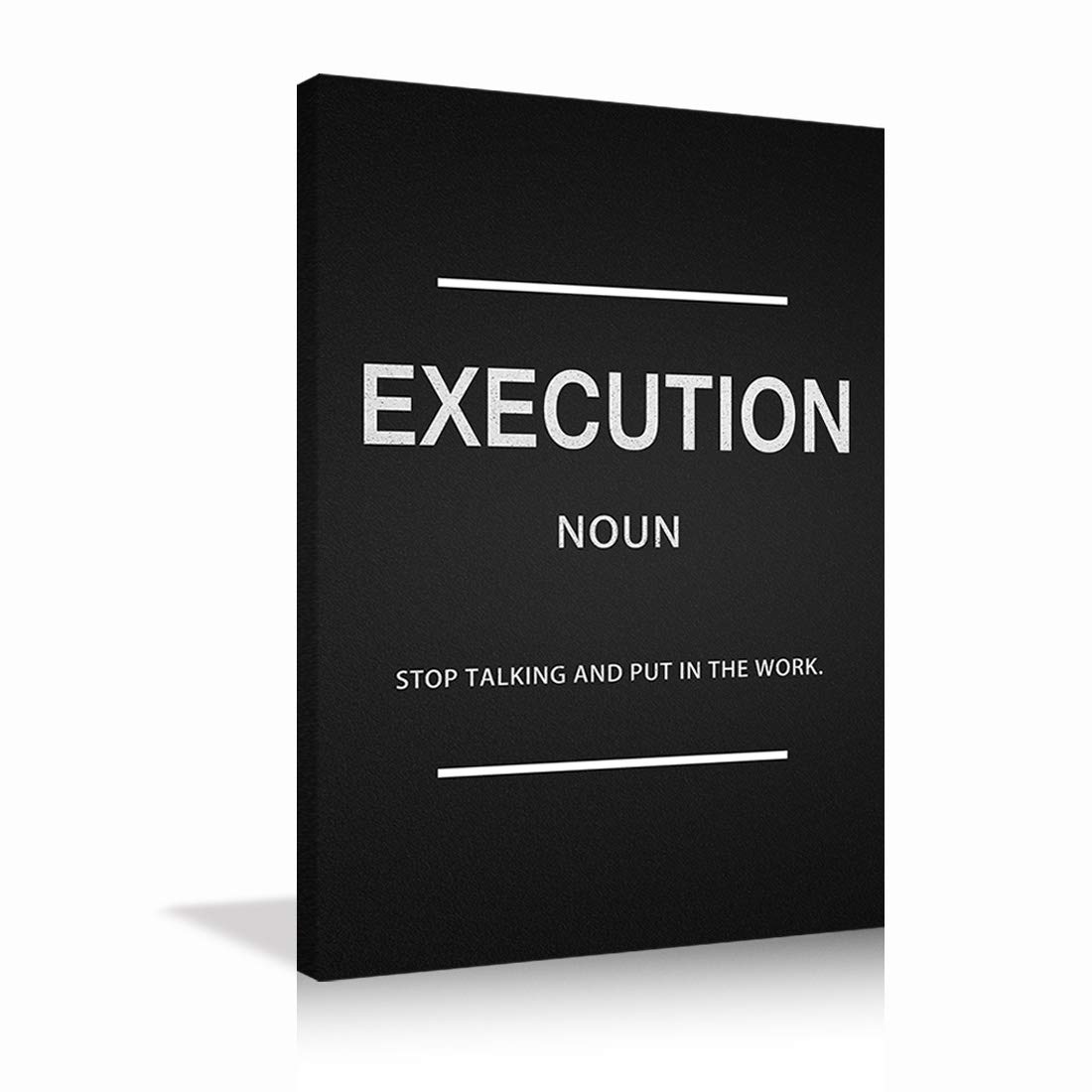Execution Noun Motivational Wall Art Inspirational Entrepreneur Success ...