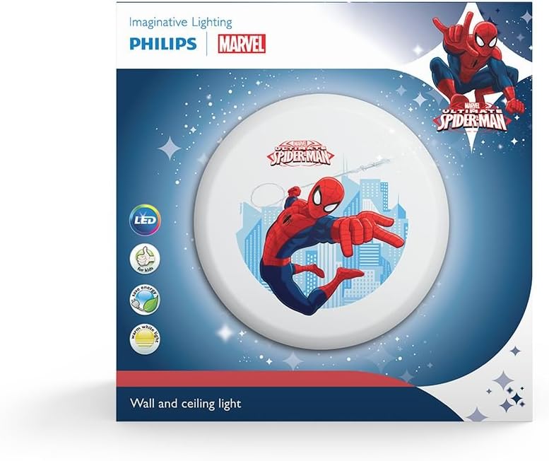 Philips Spider-Man Children Lighting, Integrated LED, Ceiling Light, 24 ...