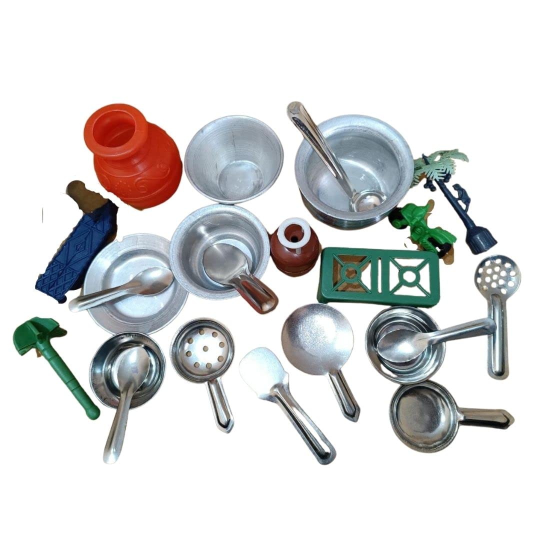 Buy HDS Fancy Miniature Kitchen Set Real Cooking Miniature Set Tiny ...