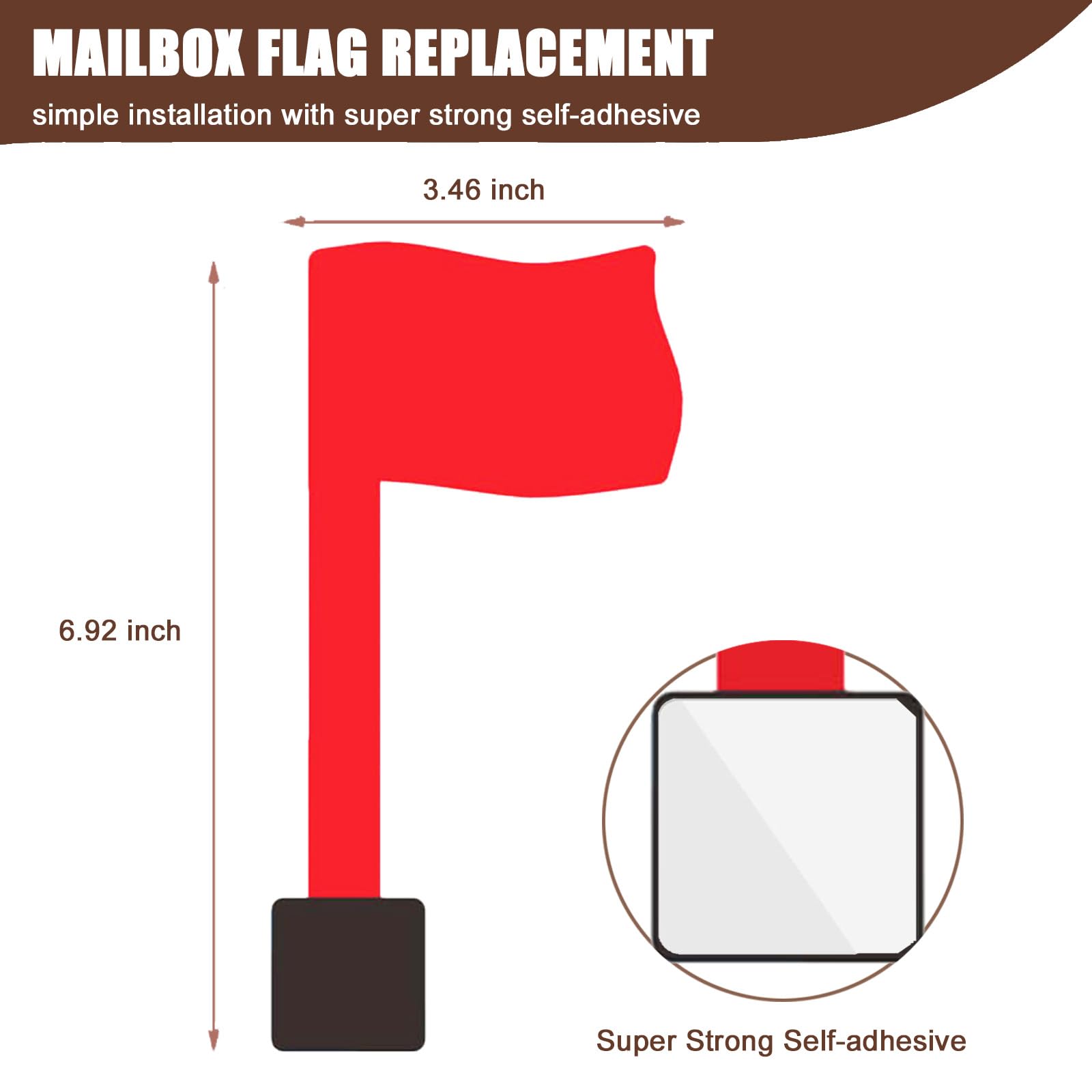Snapklik.com : Mailbox Flag Replacement Kit, Universal Acrylic Red Flag ...