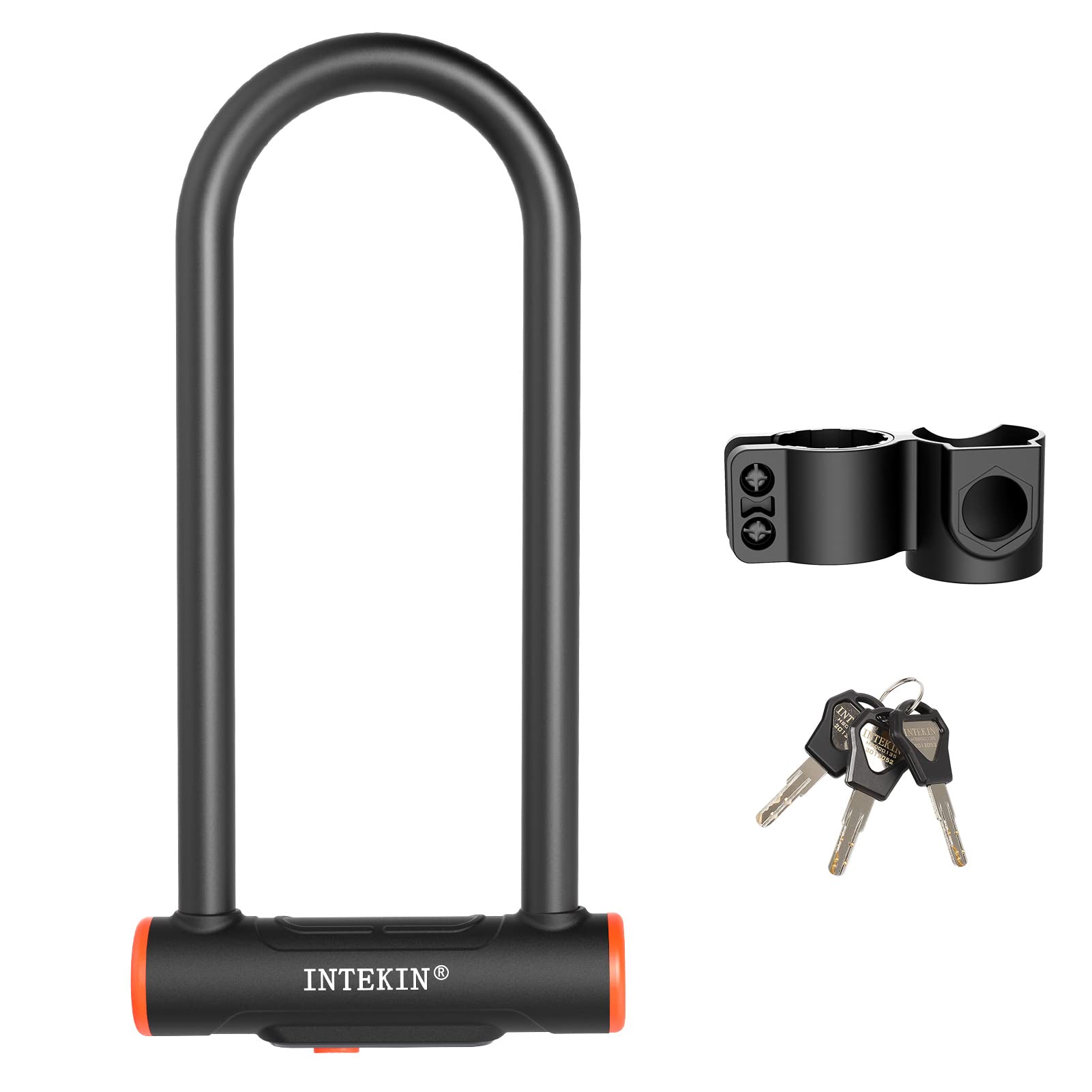 Snapklik.com : INTEKIN Bike U Lock Heavy Duty Bike Lock Bicycle Lock ...
