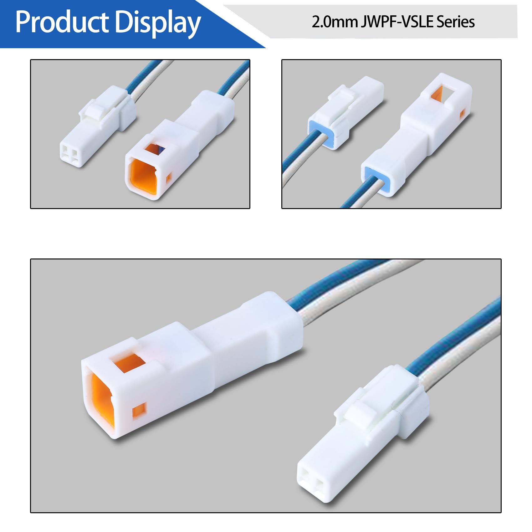 Snapklik.com : 5 Kits 4 Pin Way JST Waterproof Connector 26-22 AWG ...