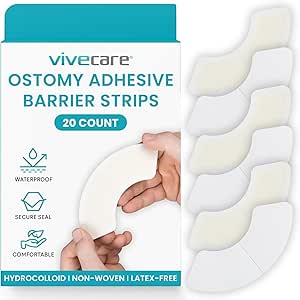 Amazon.com: Vive 20 PCS Ostomy Barrier Strips - Adhesive Skin Tape for ...
