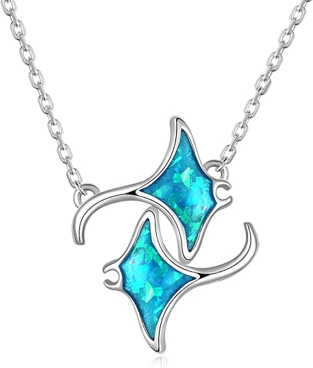 Amazon.com: Cujiesp Manta Ray Necklace 925 Sterling Silver Stingray ...