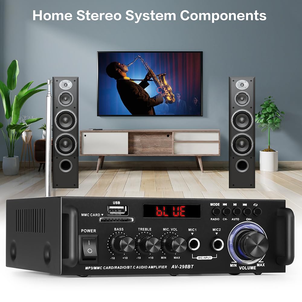 Snapklik.com : SOBATTY Home Audio Receivers & Amplifier HiFi Bluetooth ...