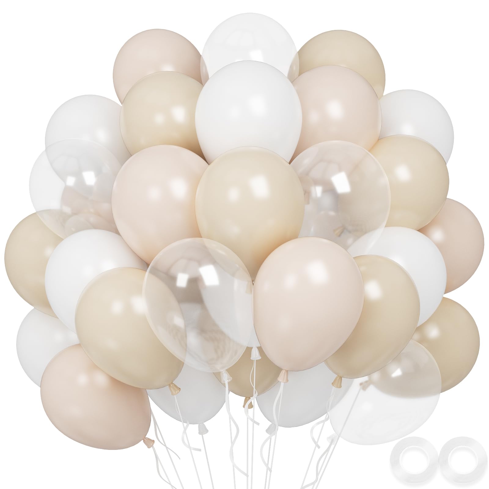 Amazon.com: Beige Balloons, 60 PCS 12 Inch Cream Balloons Nude Balloons ...