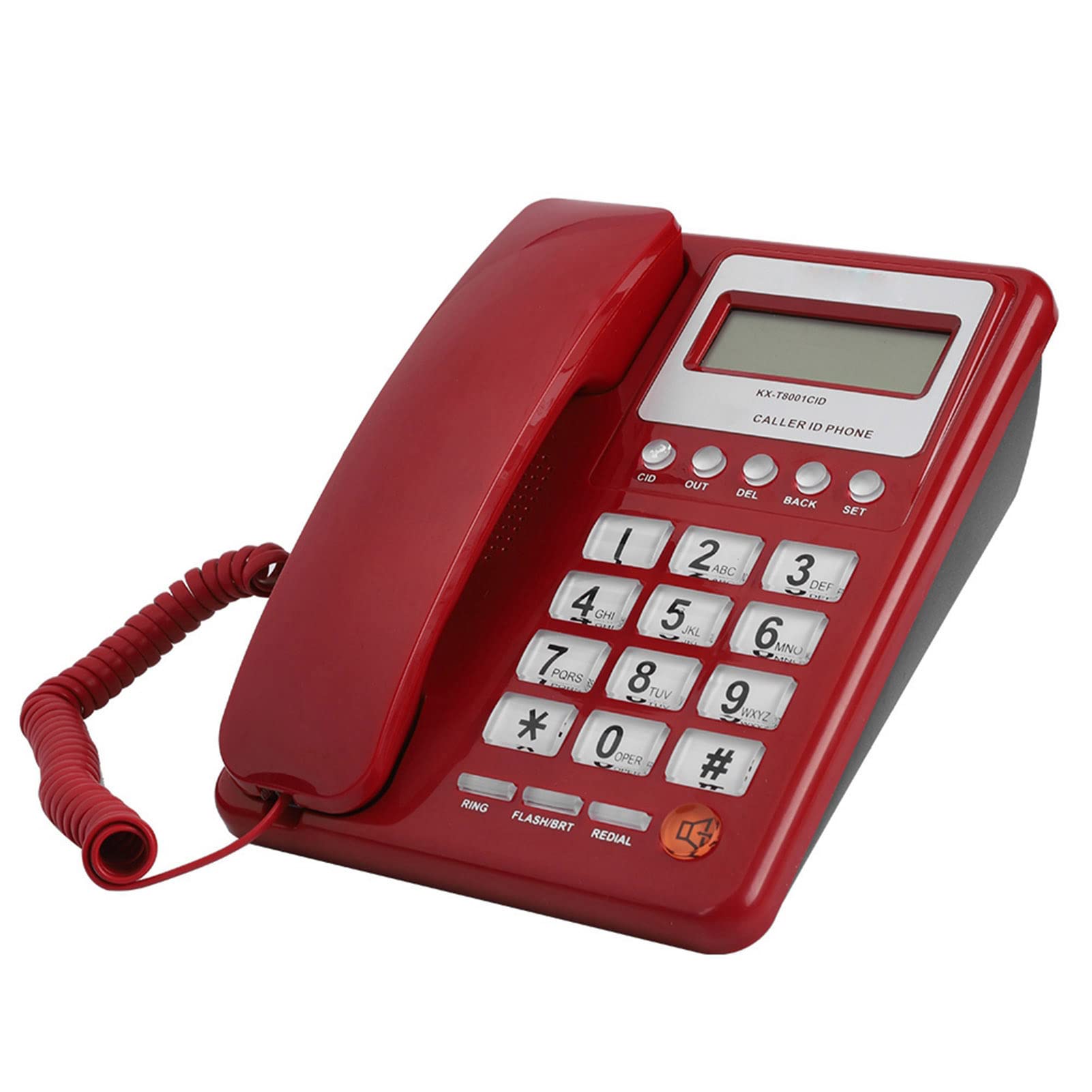 Amazon.com : Red Wired Desktop Corded Phone with Caller ID, Single Line ...