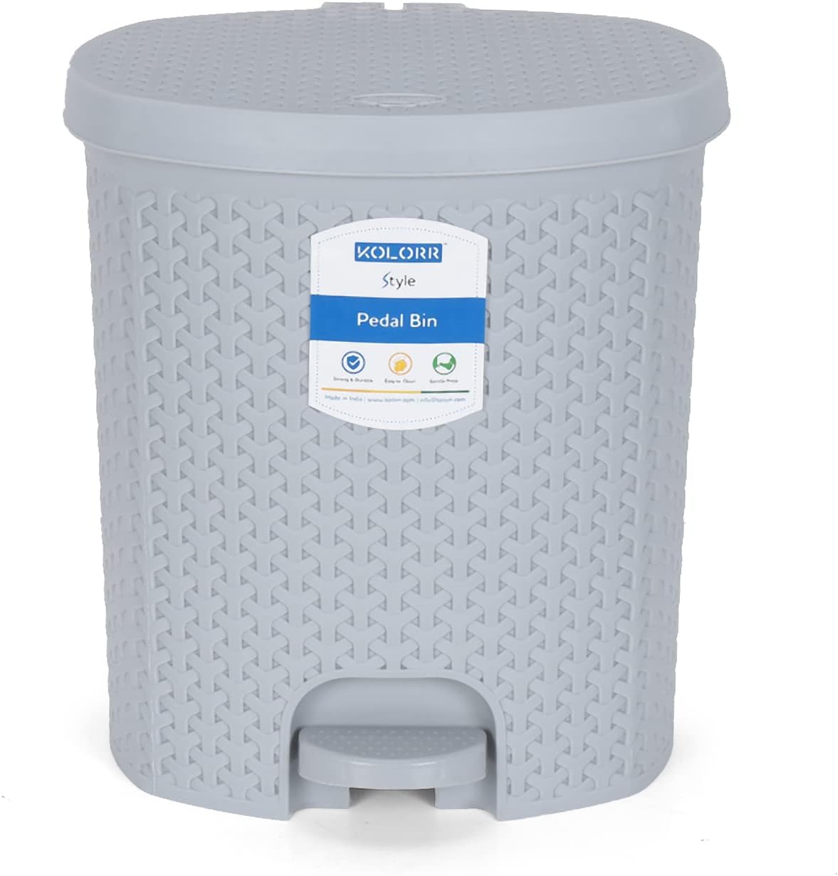 Kolorr Magnum 6 Litres Dustbin with Lid Plastic Garbage Waste Pedal Bin ...