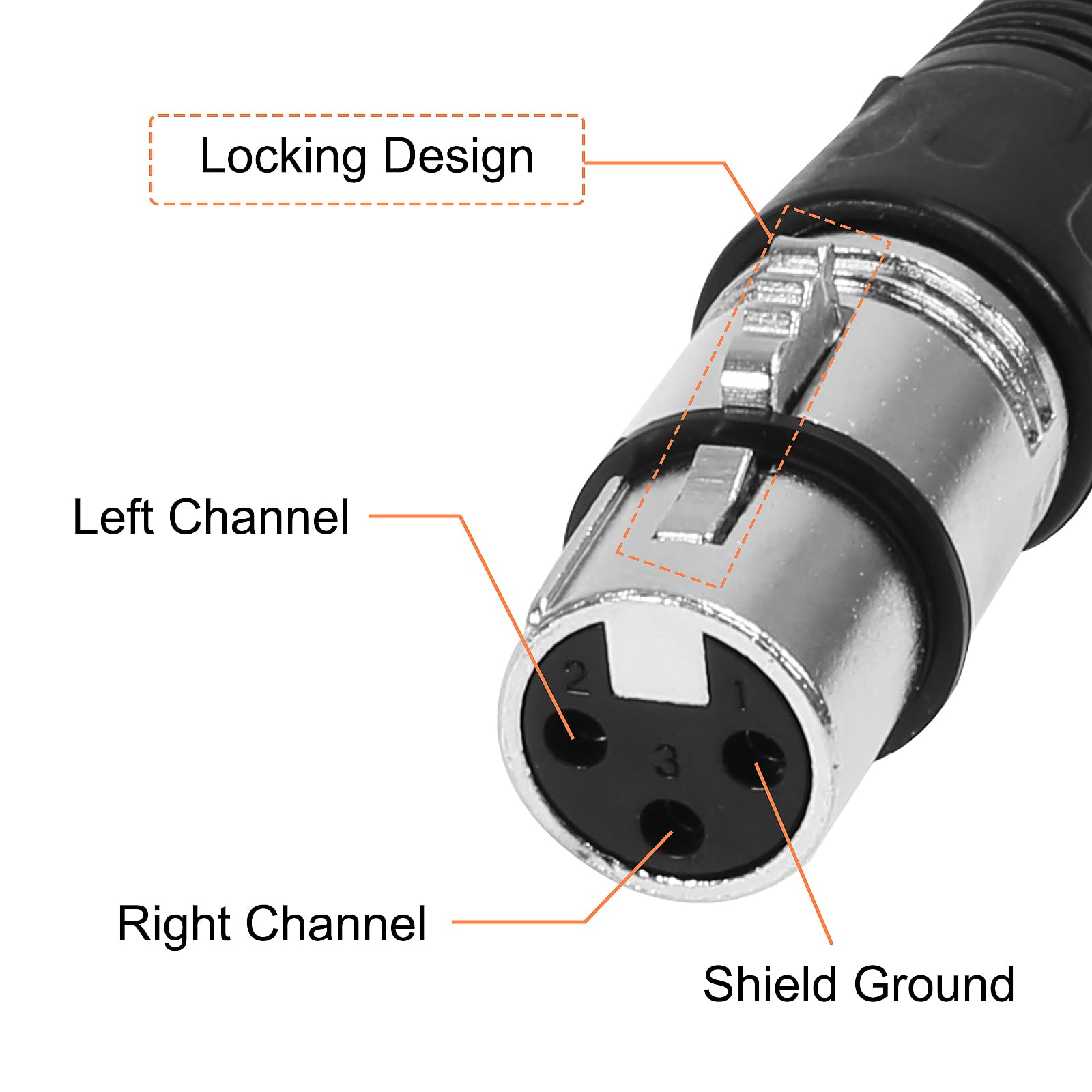 Snapklik.com : 10pcs 3 Pin XLR Connector 5 Male + 5 Female XLR Adapter ...