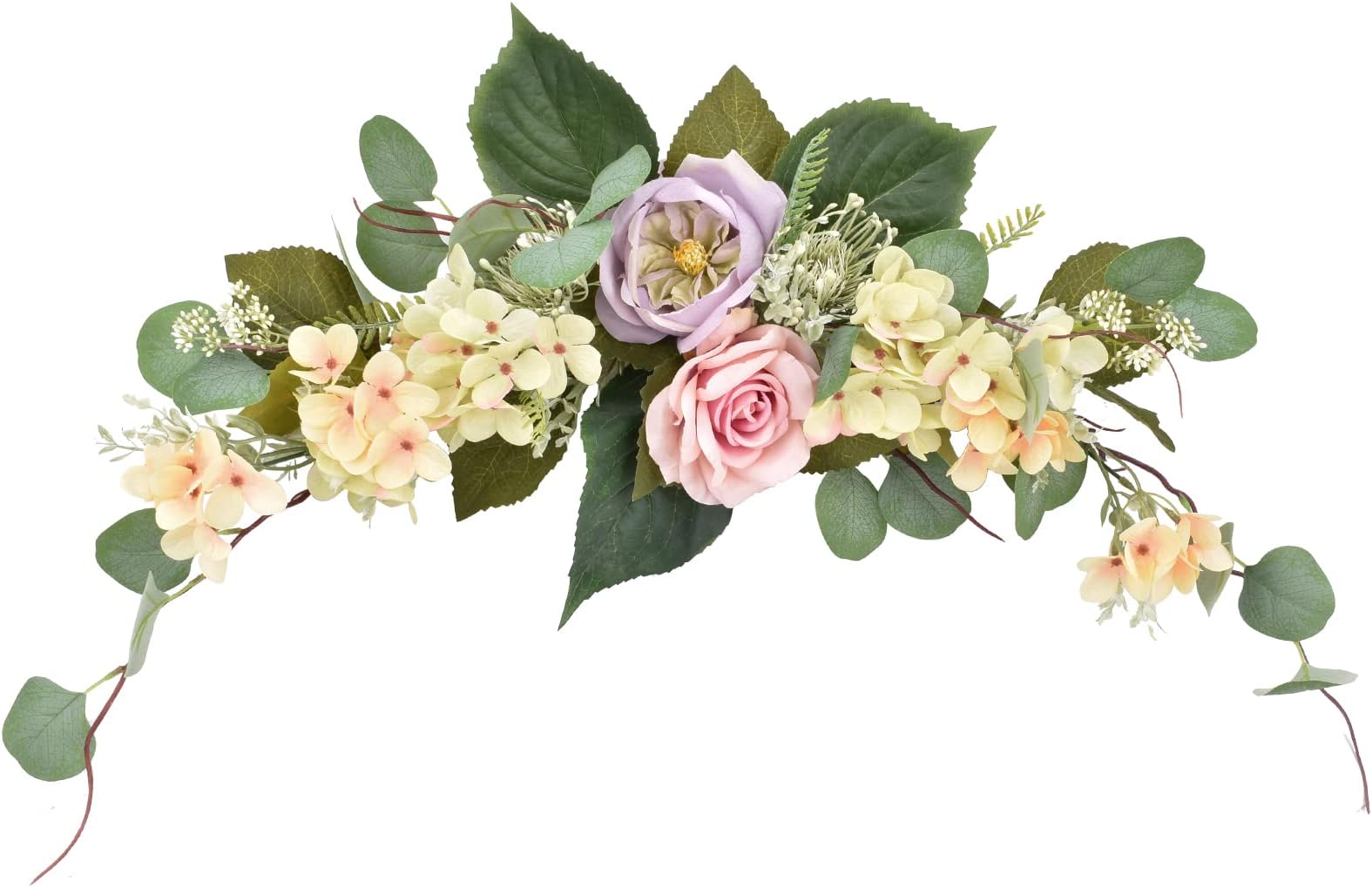 Amazon.com: Artificial Rose Arch Swag, 23inch Fake Silk Rose Blue ...