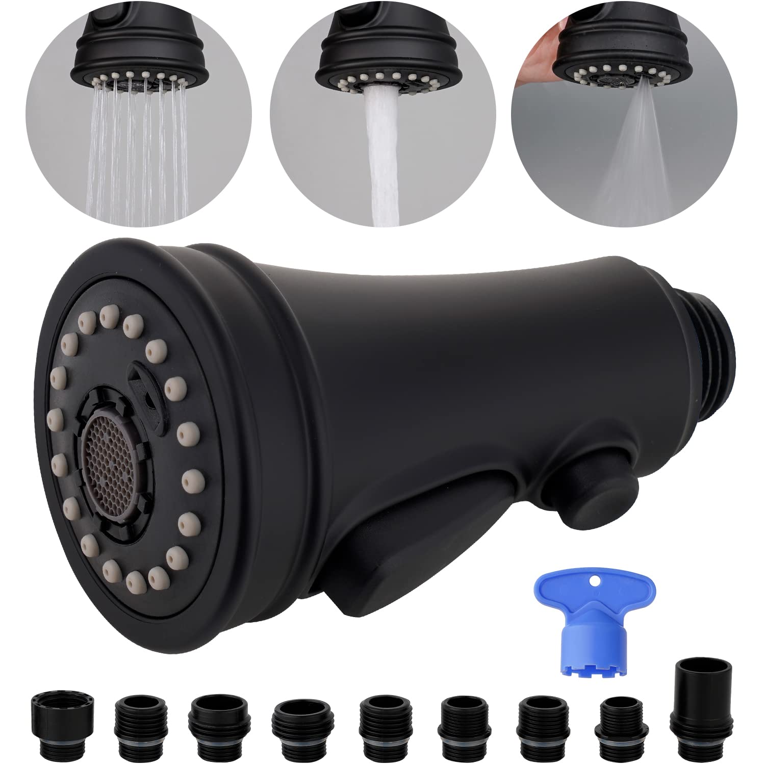 Snapklik.com : Universal Pull Down Spray Head 3 Modes For Kitchen ...