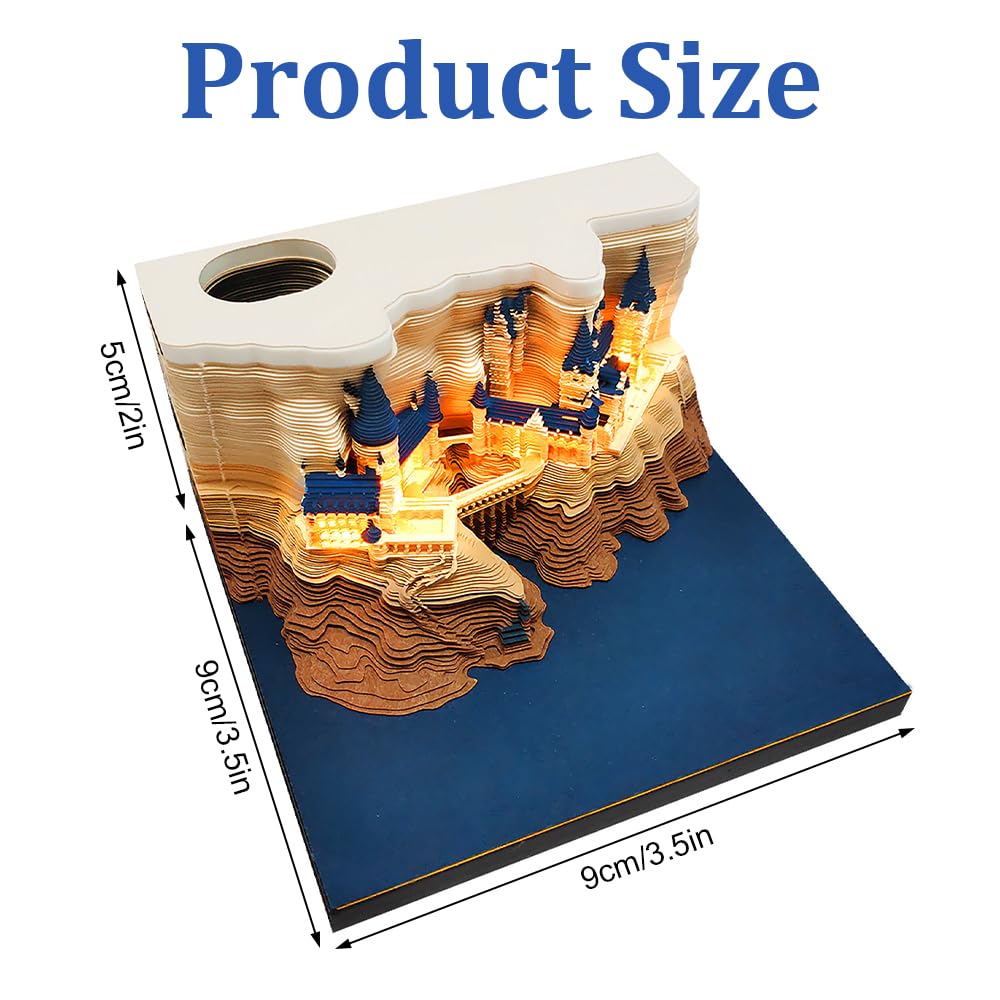 3d Tear Away Desk Calendar 2026 3D Castle Desk Calendar 2026, Weekly ...