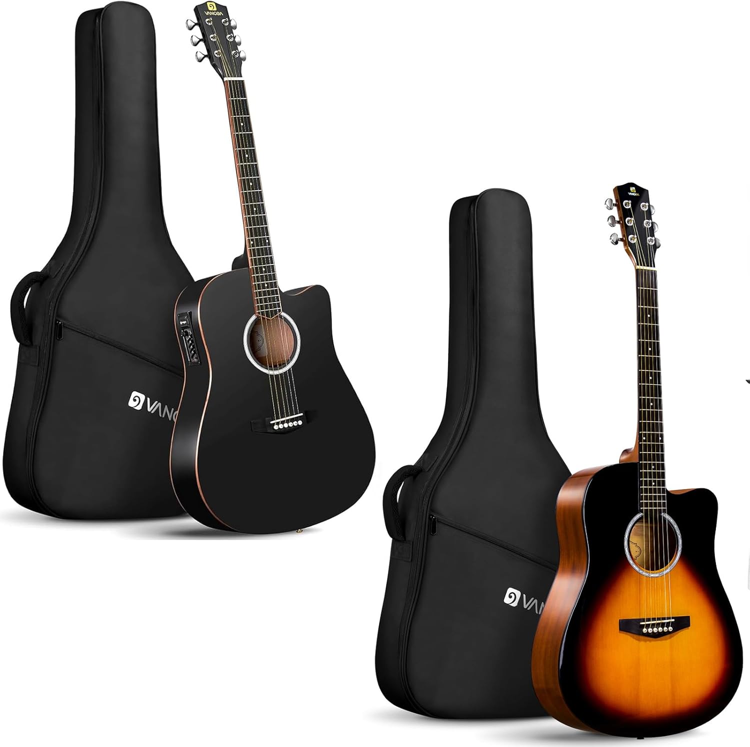 Amazon.com: Vangoa Acoustic Electric Guitar Bundle for Beginners Adults ...