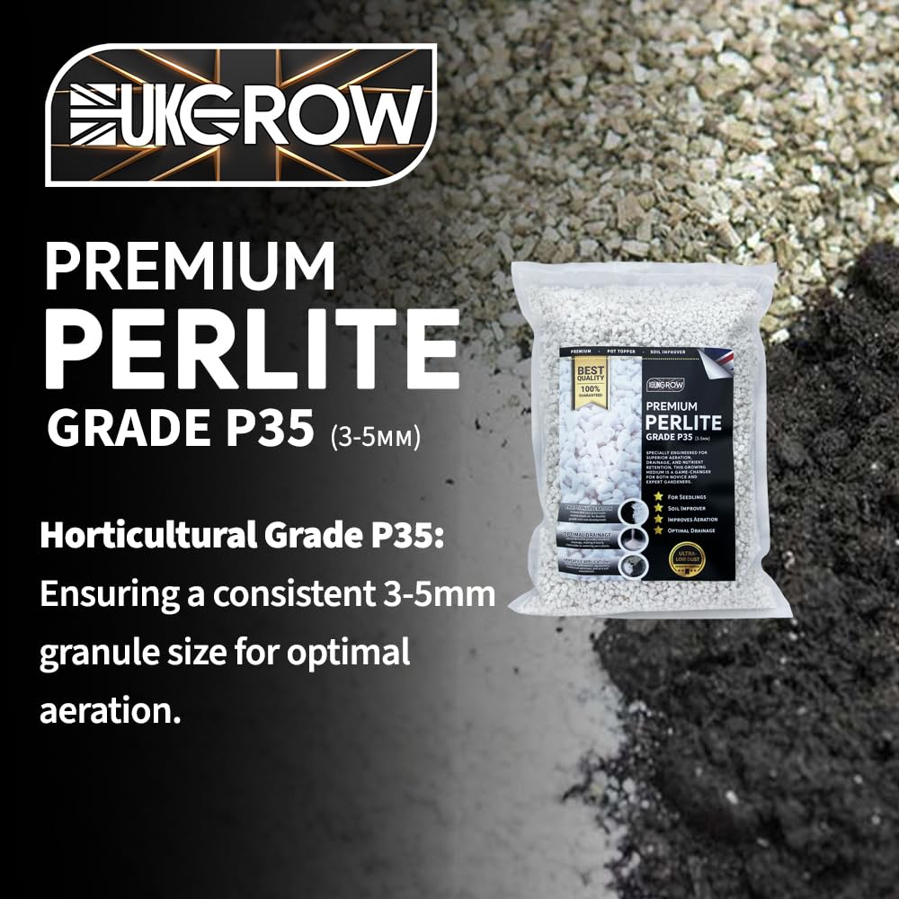 UK GROW Premium 3L Potting Perlite Medium Grade | 2-5mm | Potting soil ...