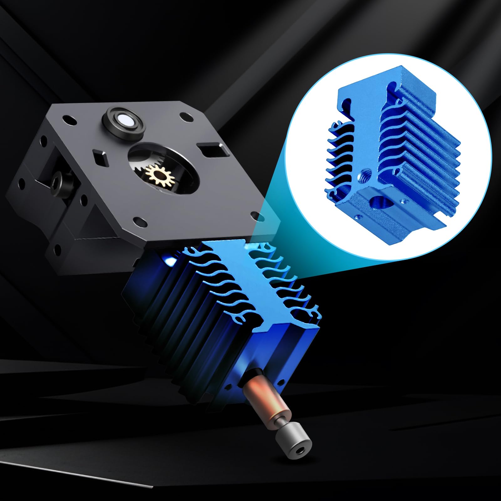 Snapklik.com : 3D Printer Heatsink,Aluminum Ender3 V3 SE Heatsinks,Blue ...