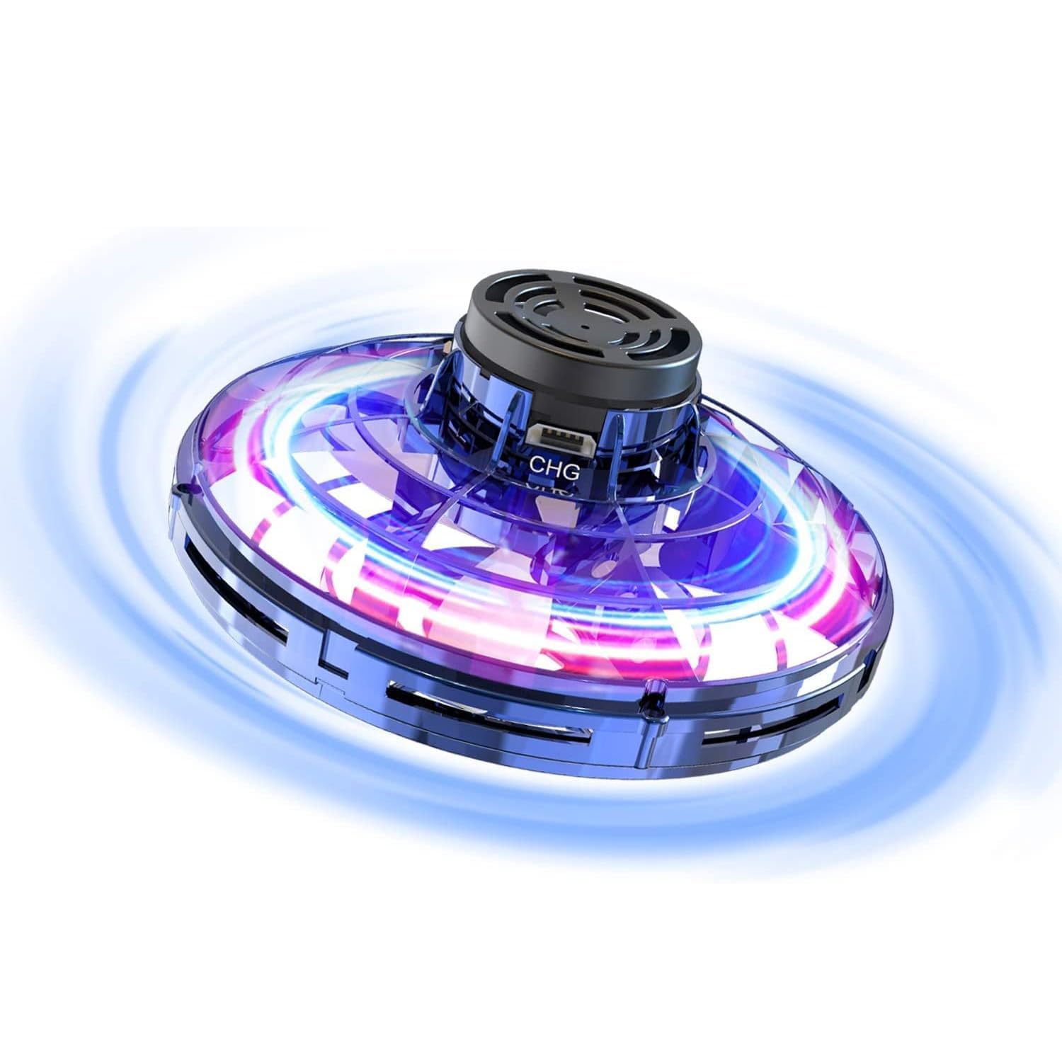 Hand-Controlled UFO Flying Spinner Toy – Rechargeable LED Hover Spinner ...