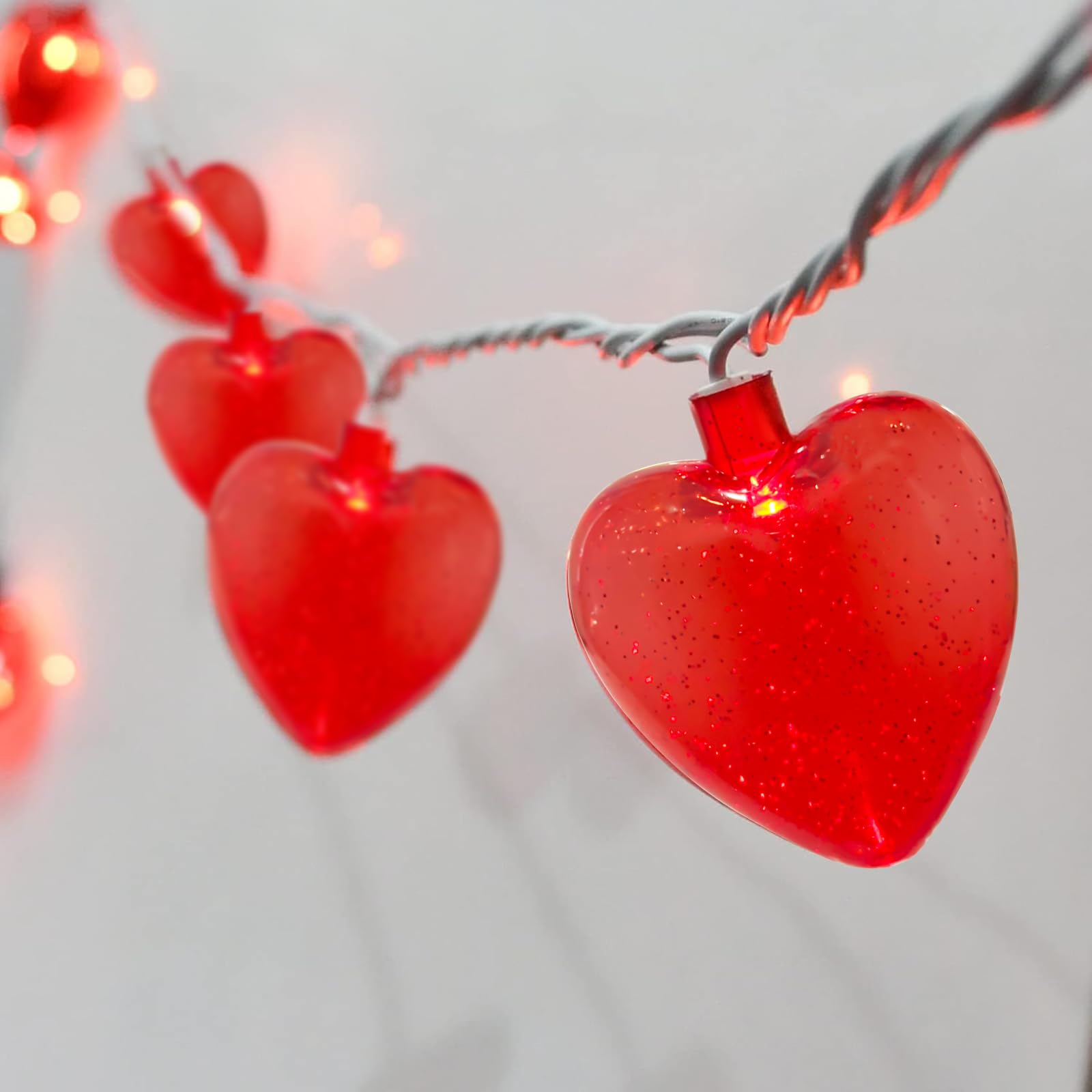 Amazon.com : Red Heart String Lights, 8.5Ft Outdoor Valentine's Day ...