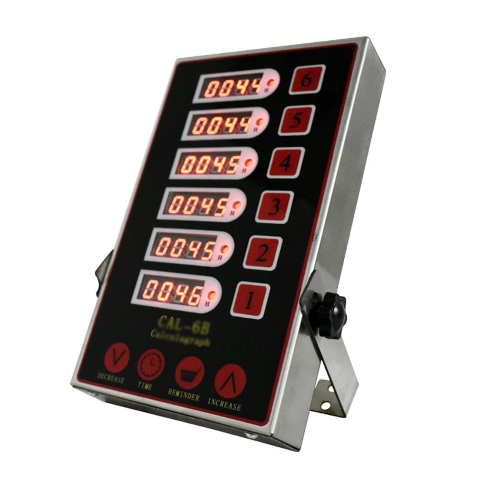 Commercial Kitchen Timer, 6 Channels Cooking Timers, Led Display ...