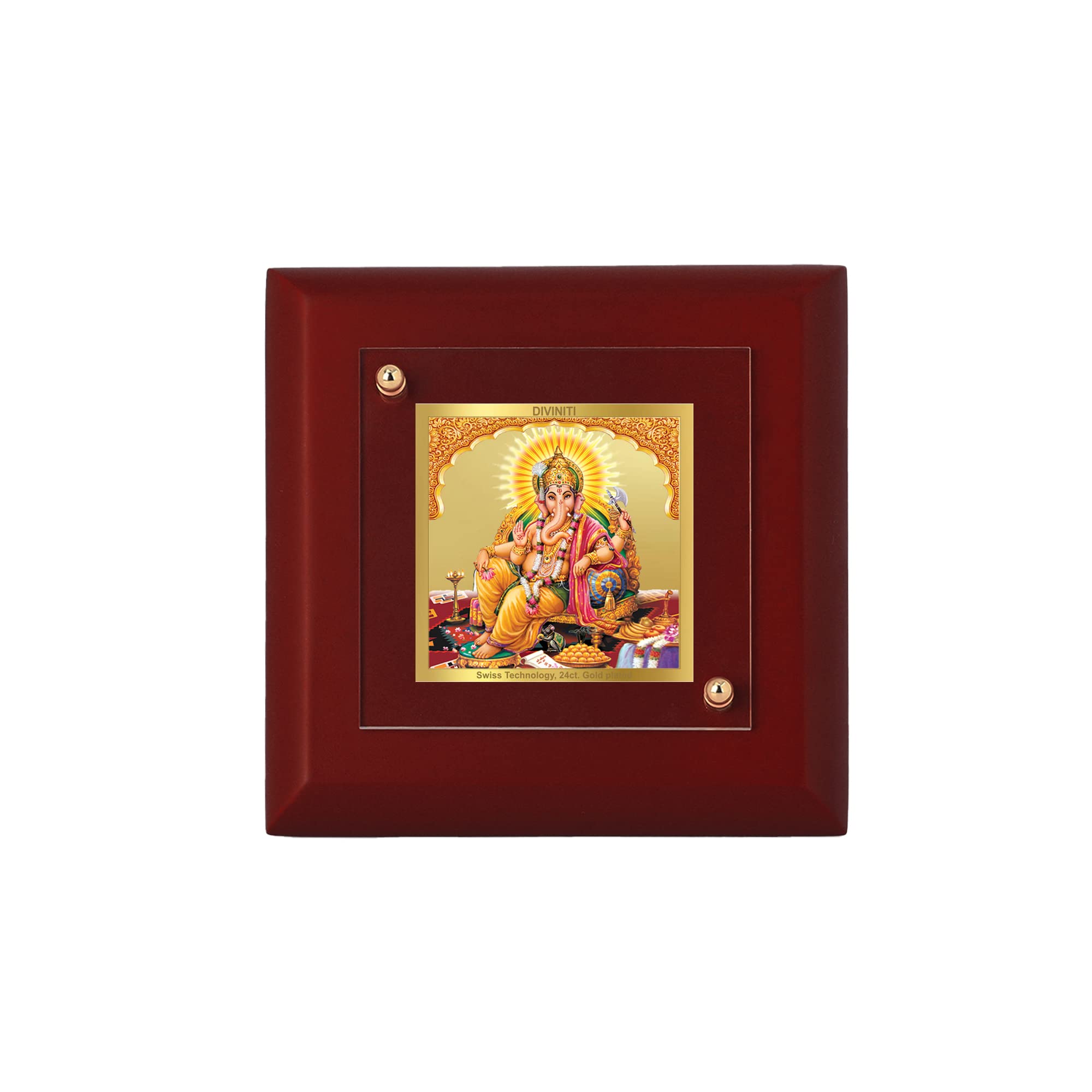 DIVINITI 24K Gold Plated Foil Lord Ganesha Photo Frame For Home Decor ...