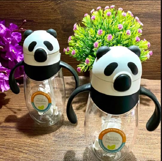 Aatira Panda Sipper Water Bottle With Straw Milk Sipper For Kids ...
