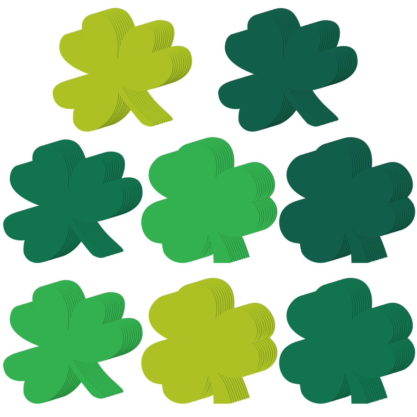Snapklik.com : 200 Pcs St Patricks Day Shamrock Cutouts Gradient Green ...