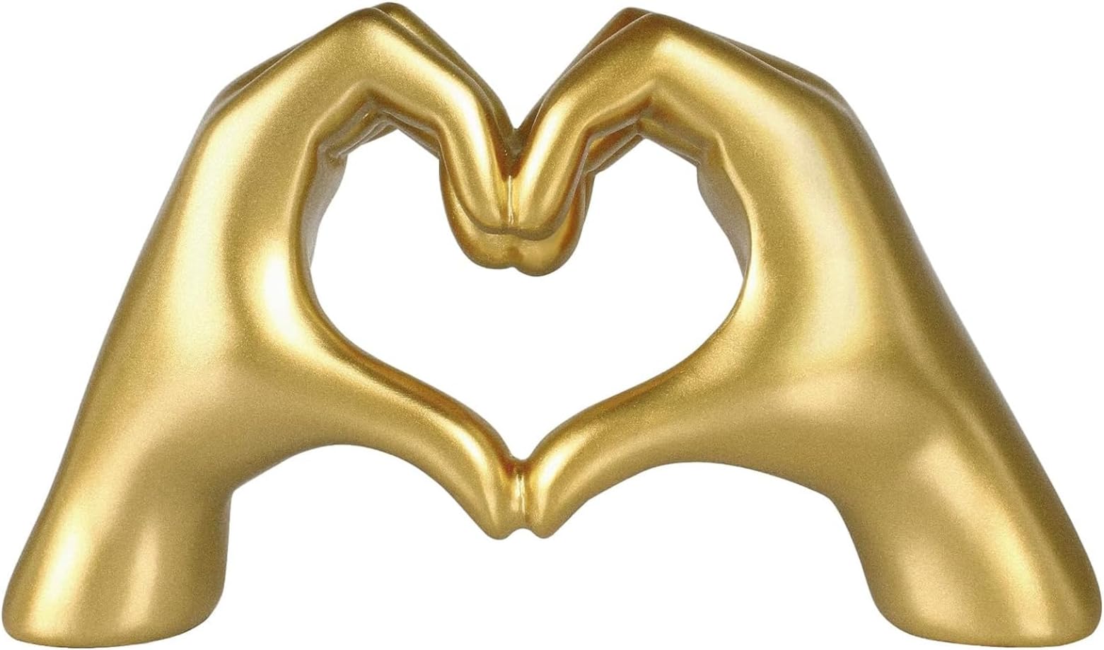 Amazon.com: Pozbee Heart Hands Sculpture Gold, Heart Gesture Statue ...