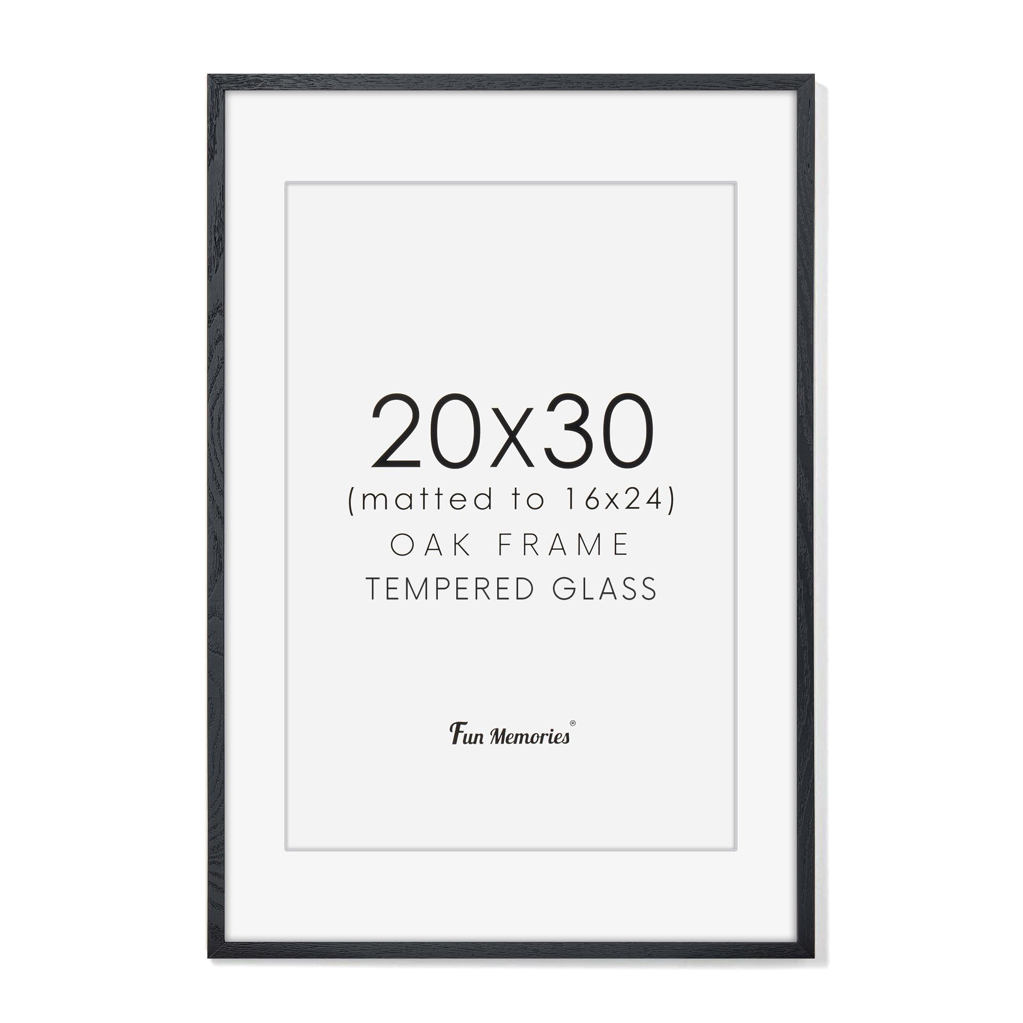 Amazon.com - 20x30 Picture Frames in Black, 20"x30" Oak Wood Poster ...