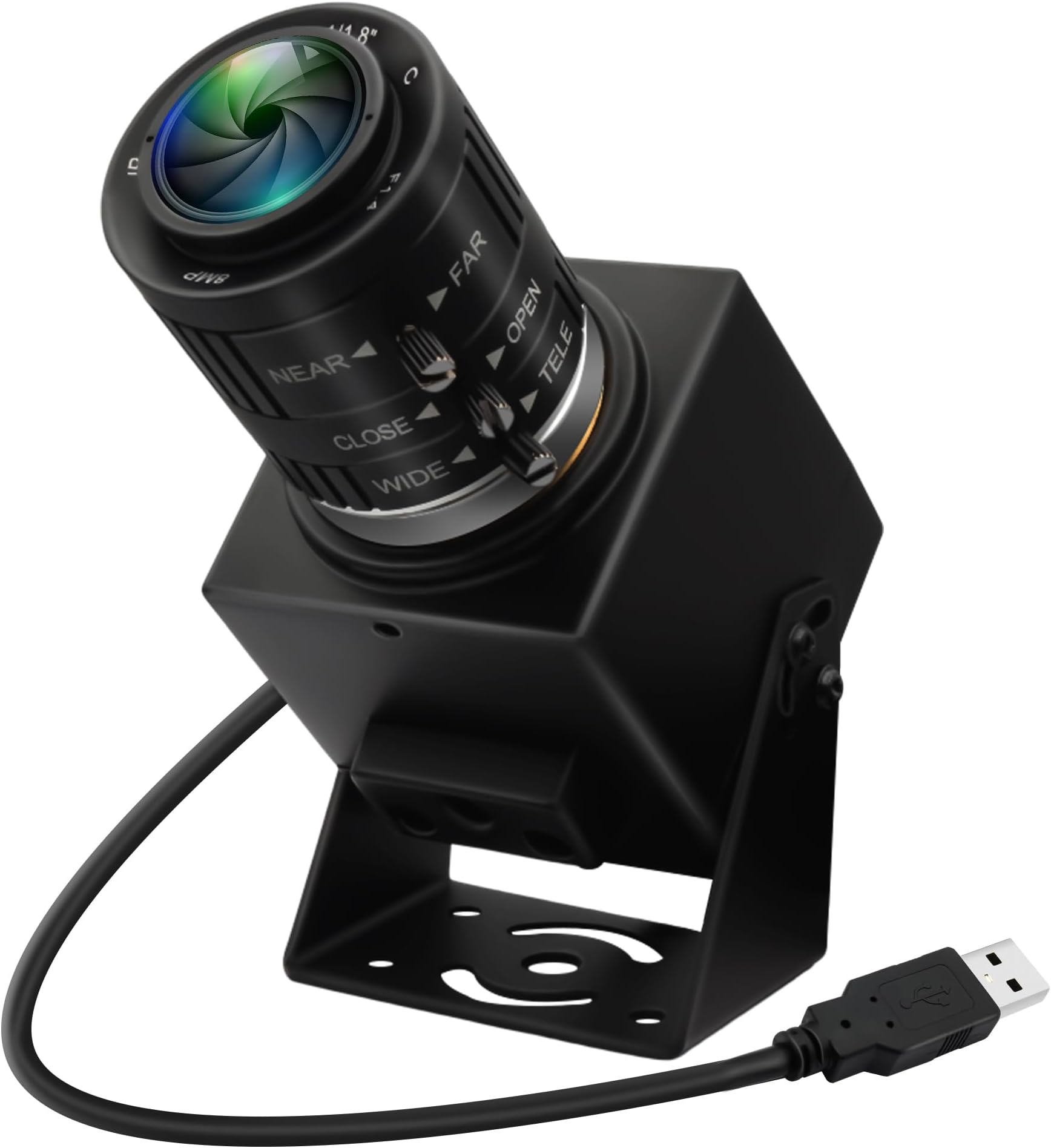 ELP 48MP USB Camera 8K Ultra HD USB Webcam with 3.6-10mm 3X Manual Zoom ...