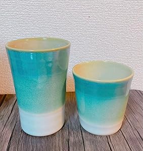 Amazon.co.jp: Tsukamoto Mashiko Yaki Glass, Cup, Pair : Home & Kitchen