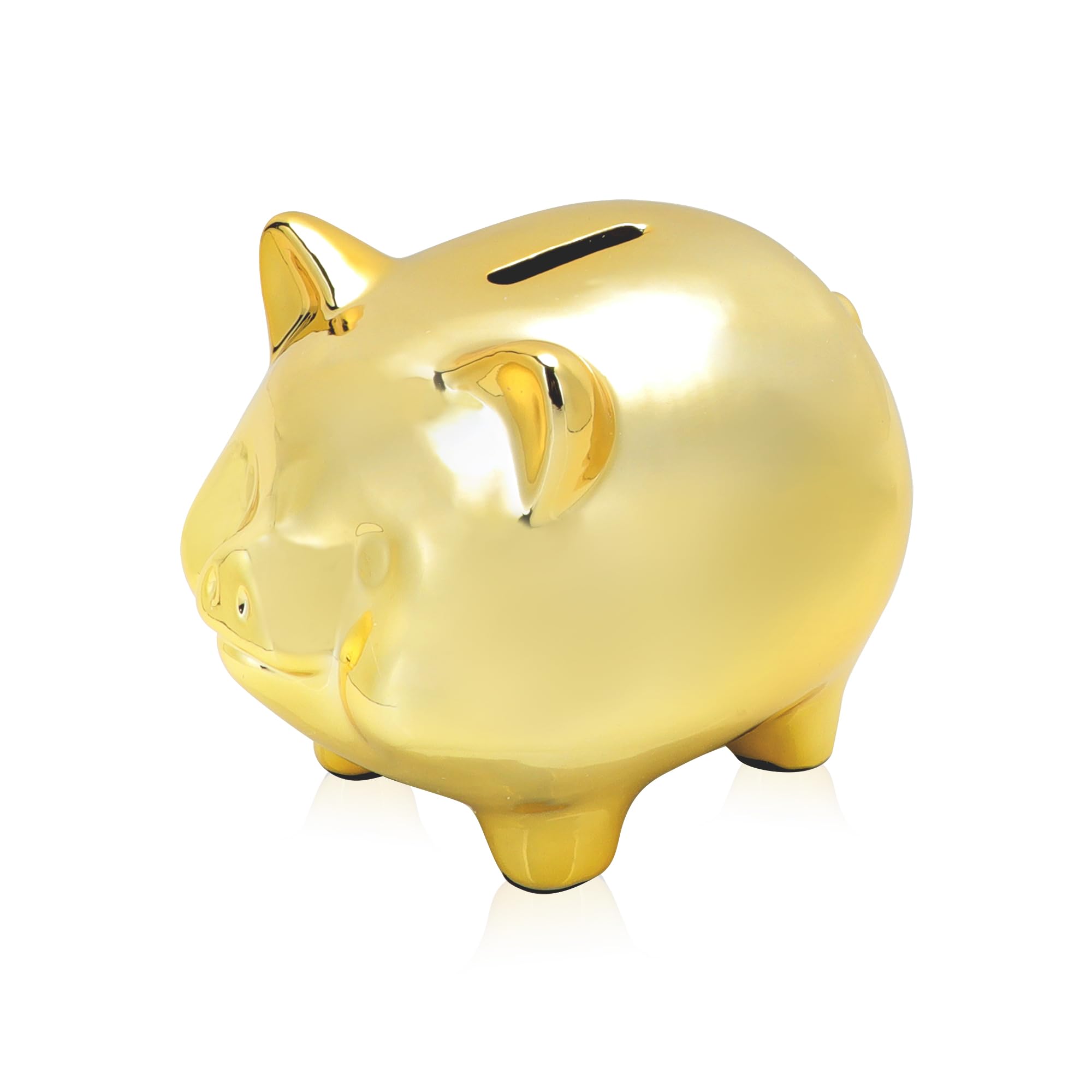 Amazon.com: Golden piggy bank Decor with Non-Slip Pad,Ceramic ...