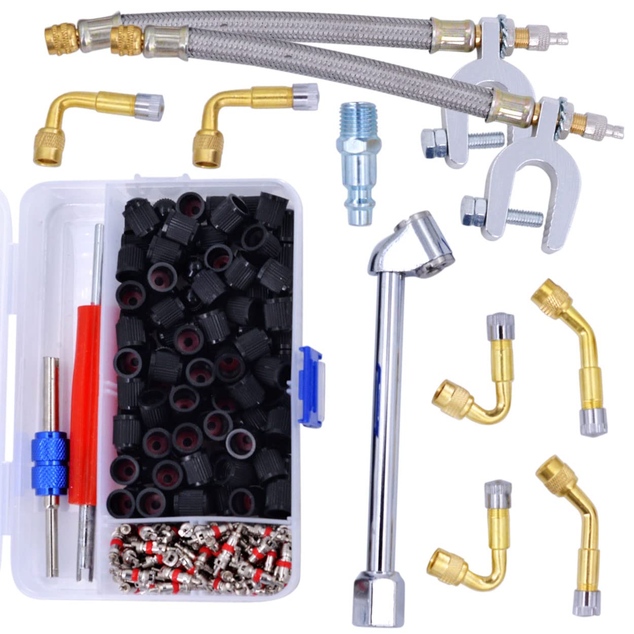 Amazon.com: Dually Flexible Valve Stem Extension Kit | Gold Angle Valve ...