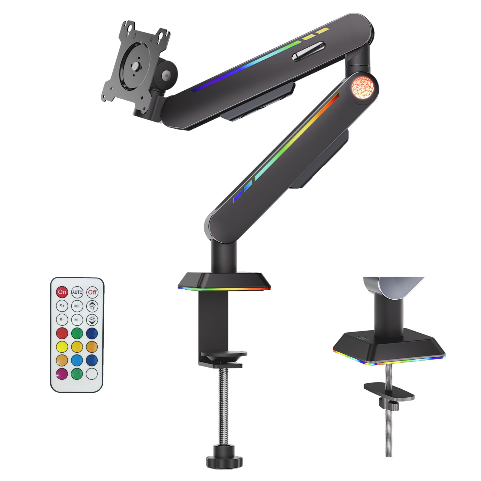 Amazon.com: THEARK Single Monitor Mount, Built-in RGB Lights ...
