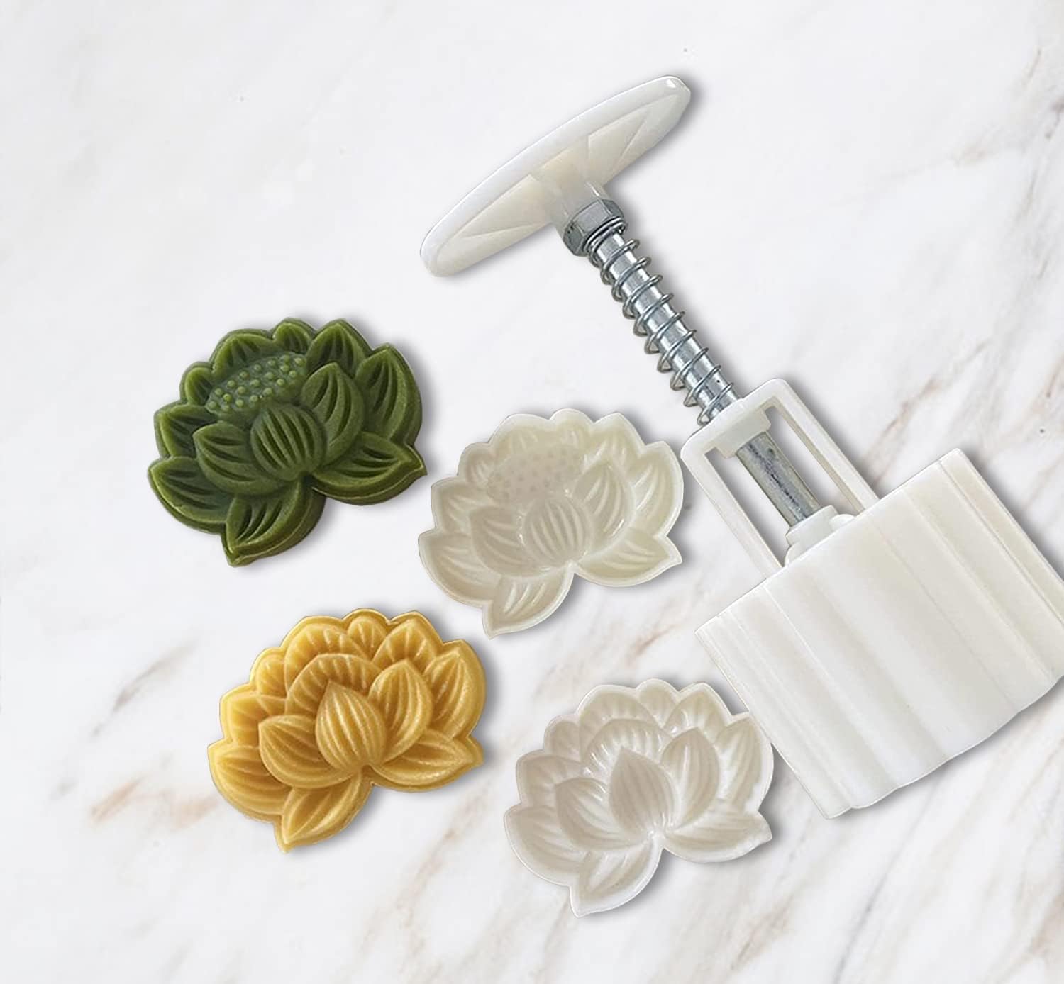 Amazon.com: Stamped mid-autumn mooncake press mold, hand-pressed cookie ...