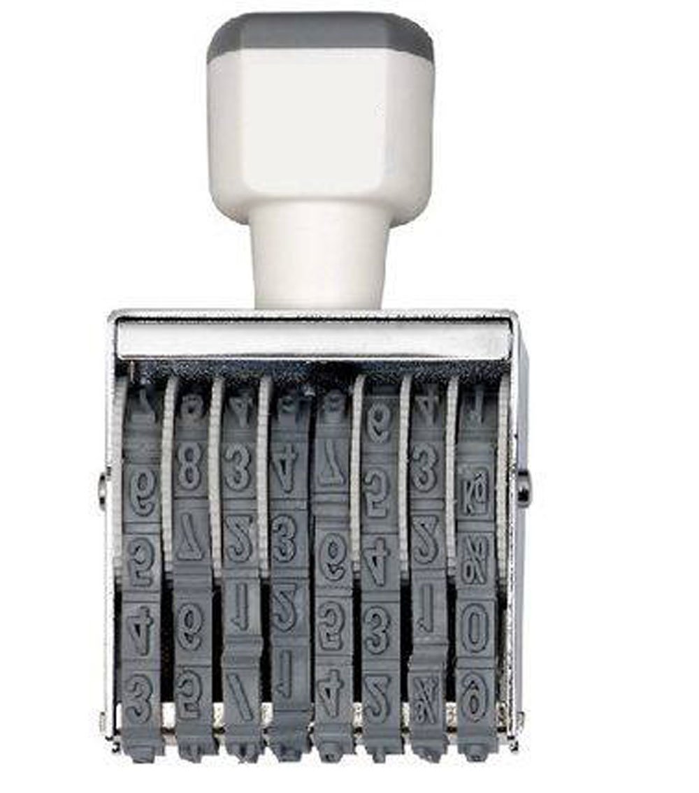 8 Digit Rubber Rolling Stamp Digital Number Symbol Rolling Wheel ...