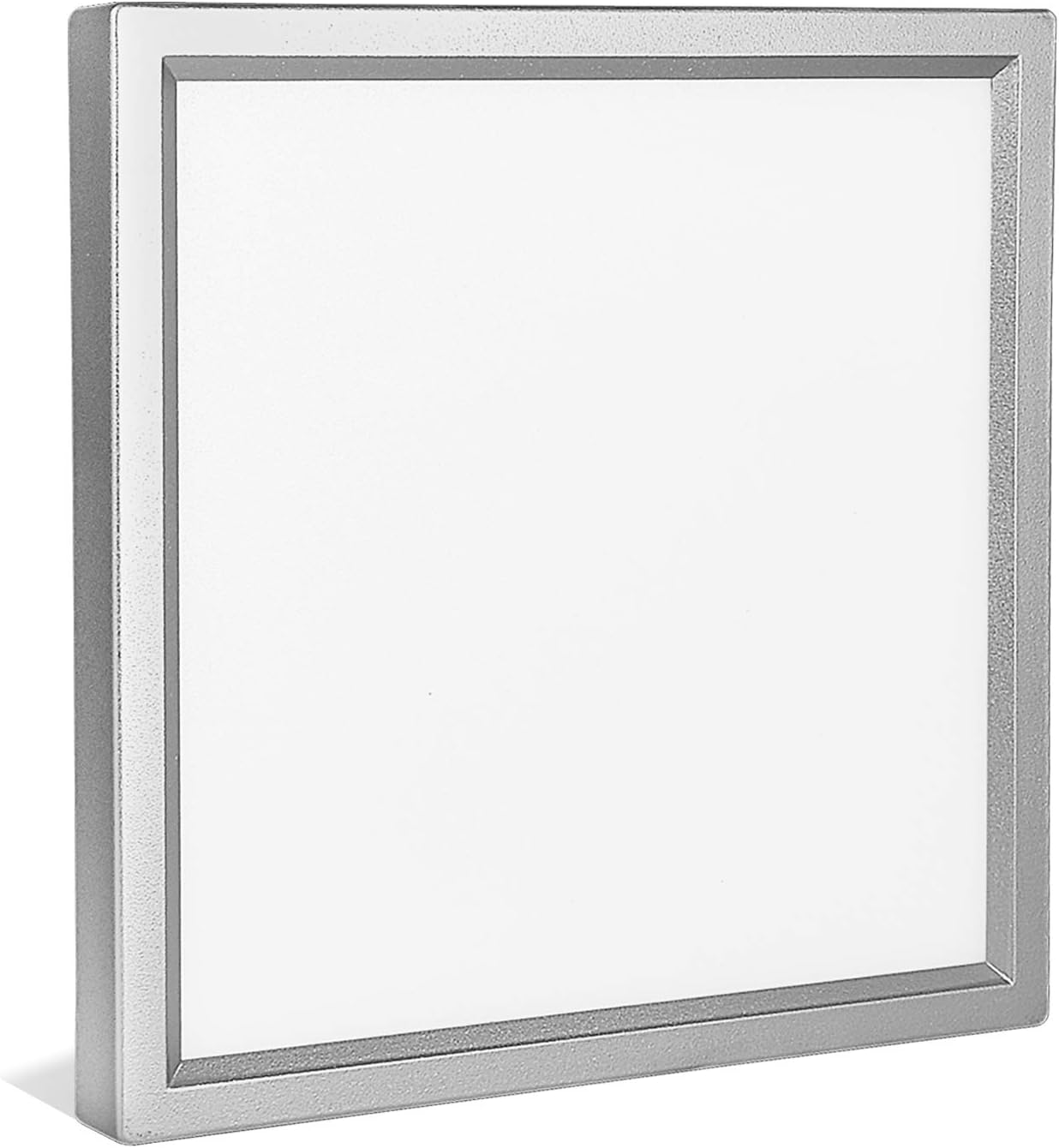 LUXRITE 6 Inch Square LED Flush Mount Ceiling Light, 15W, Nickel Finish ...