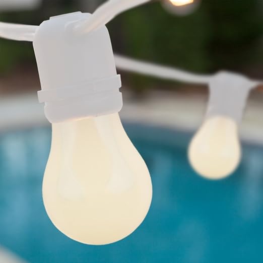 Amazon.com : Patio Lights White Wire – Outdoor Wedding Lights, Patio ...