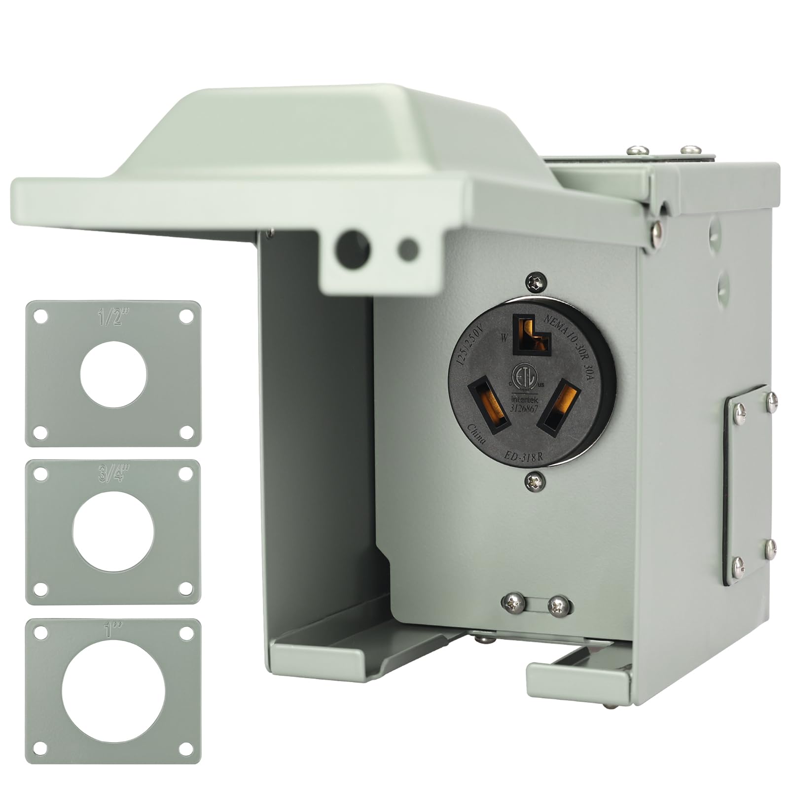 Snapklik.com : 30Amp Power Outlet Box,125/250Volt NEMA 10-30R ...