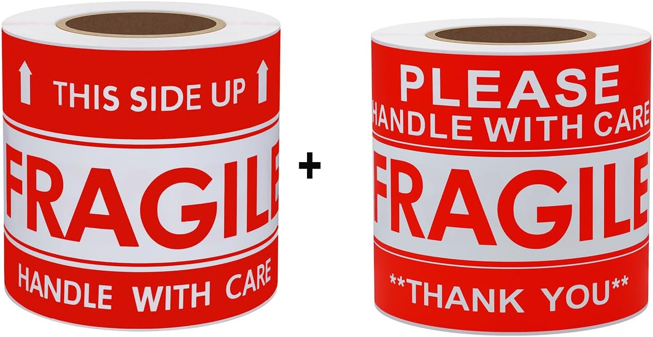 Amazon.com : 100pcs This Side Up Stickers + 100pcs Fragile Stickers ...